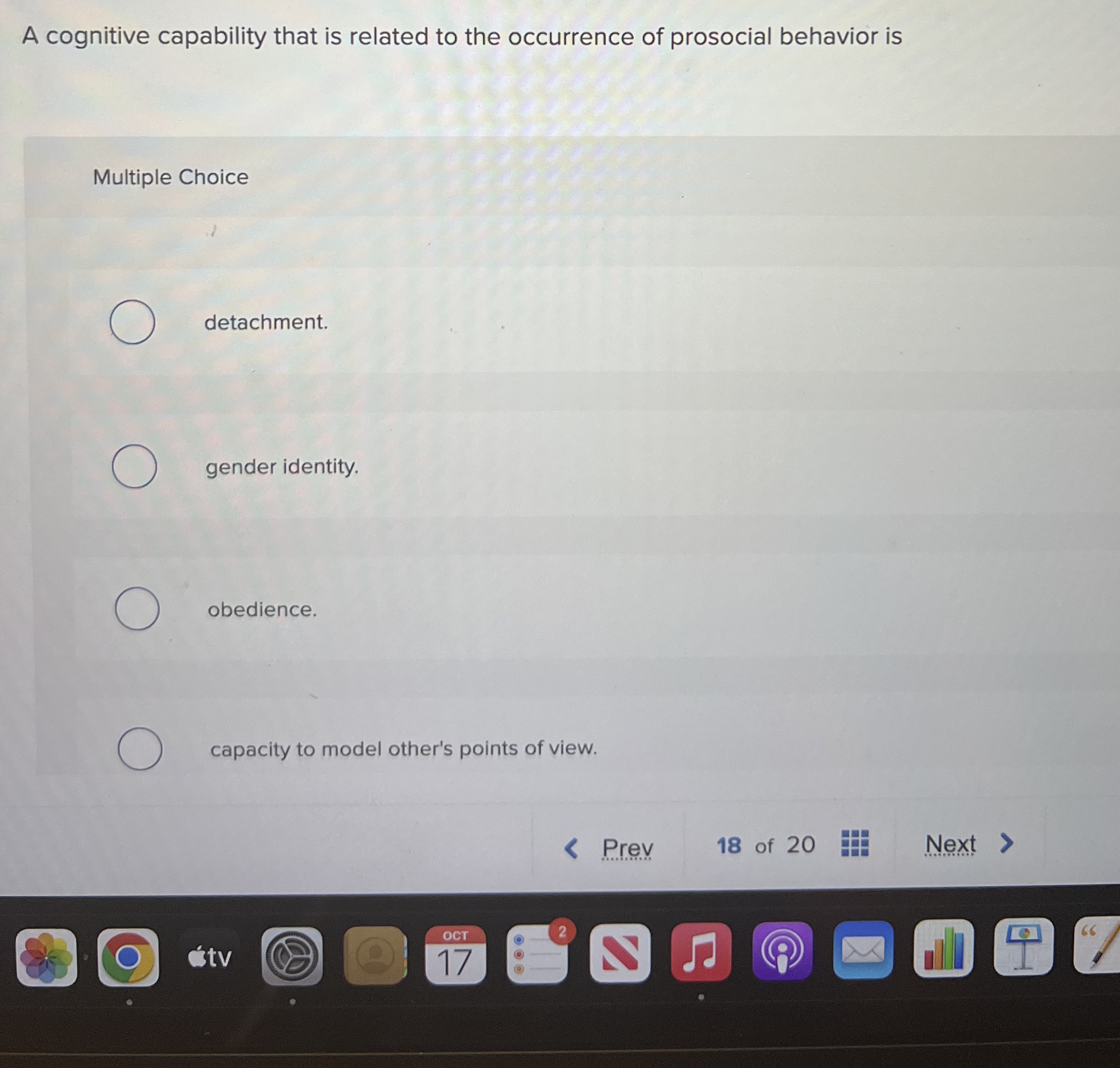 Solved A cognitive capability that is related to the | Chegg.com