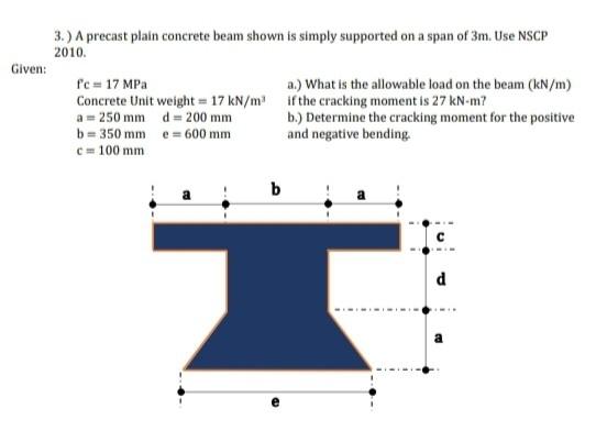 Solved 2. Determine the cracking moment for positive and | Chegg.com