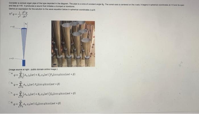 Conuera conical organ pile of type and in a dayam. | Chegg.com