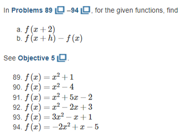Solved In Problems 89 -94 , ﻿for the given functions, | Chegg.com