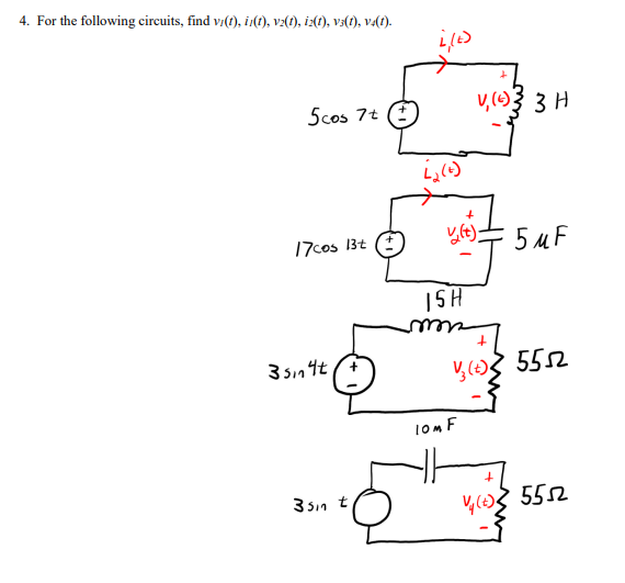 Solved For the following circuits, find | Chegg.com