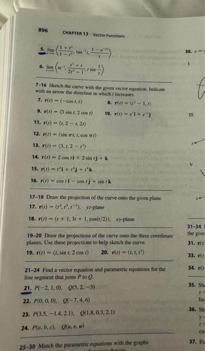 Solved 1-2 Find the domain of the vector function. 1. | Chegg.com