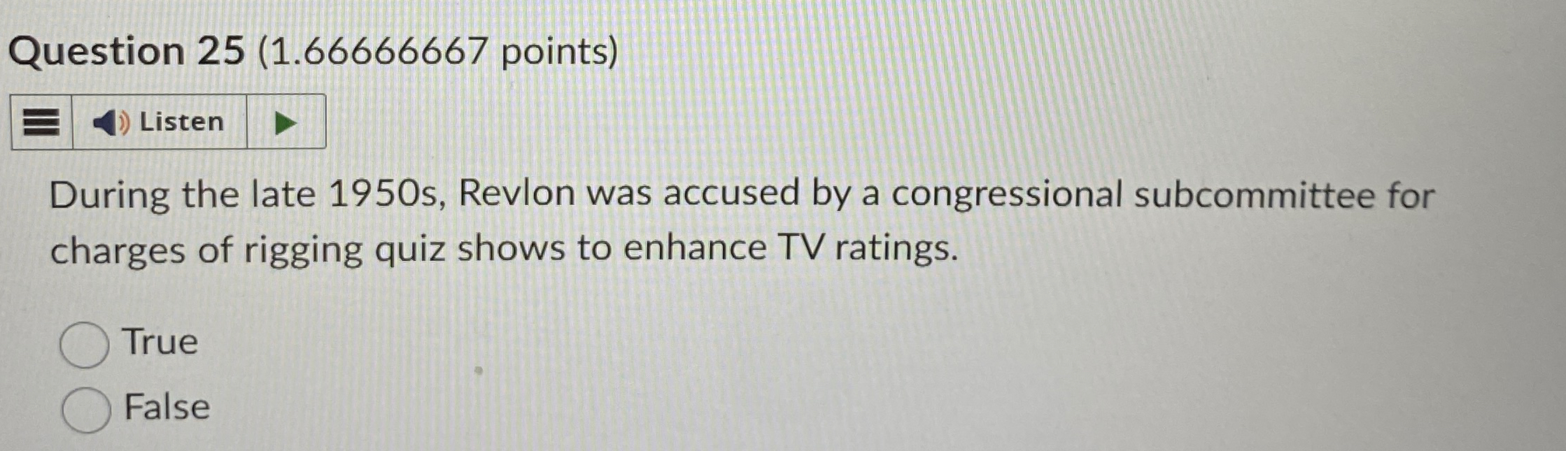 Solved Question 25 (1.66666667 ﻿points)During the late 1950 | Chegg.com