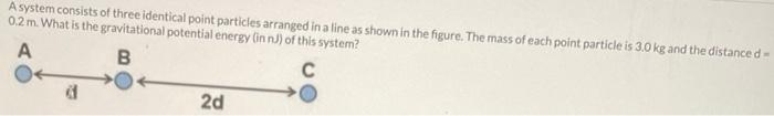 Solved A system consists of three identical point particles | Chegg.com