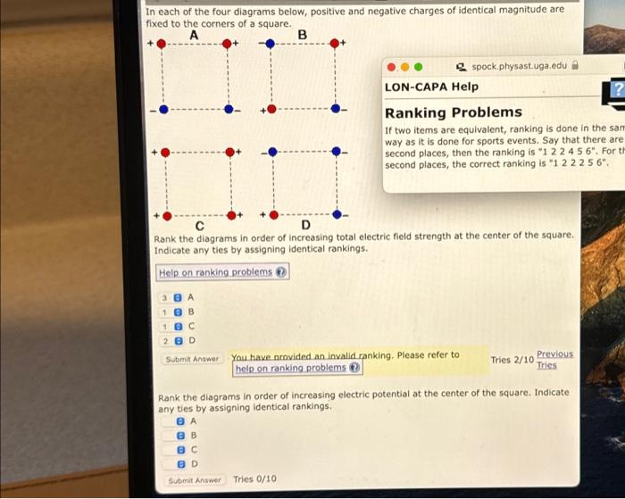 Solved In each of the four diagrams below, positive and | Chegg.com