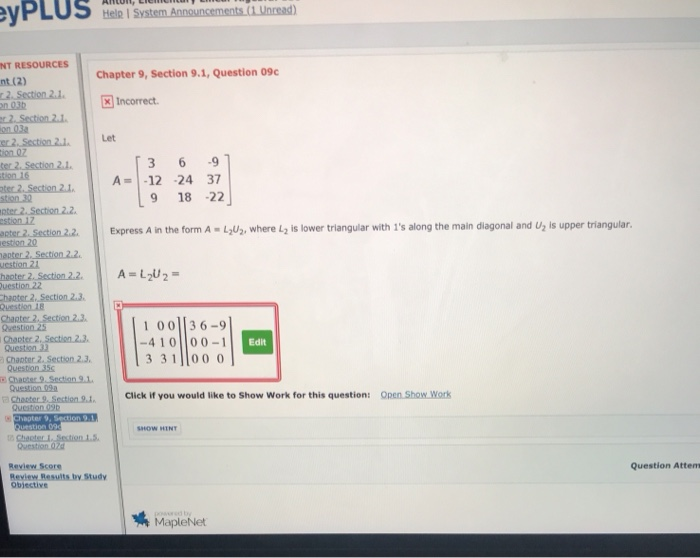 Solved PLUS Hele 1 System Announcements ( Unread) NT | Chegg.com