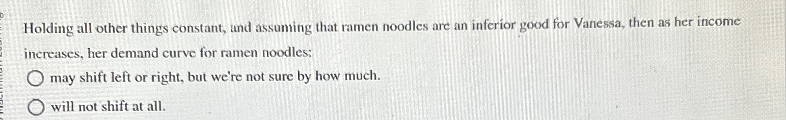 Solved Holding all other things constant, and assuming that | Chegg.com