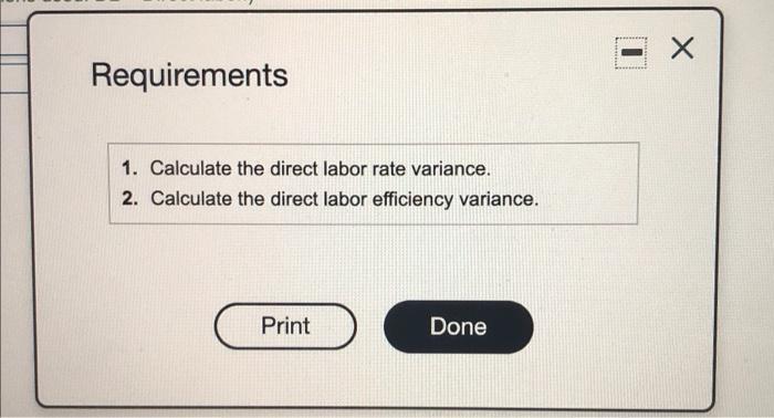 Solved Х Requirements 1. Calculate the direct labor rate | Chegg.com