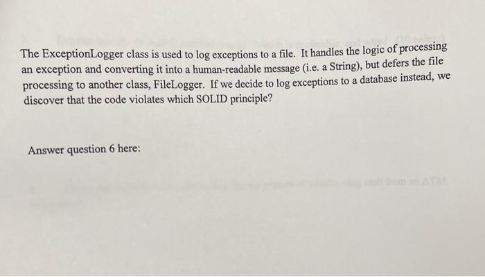 Solved 6. For the following (partial) class definition(s) | Chegg.com