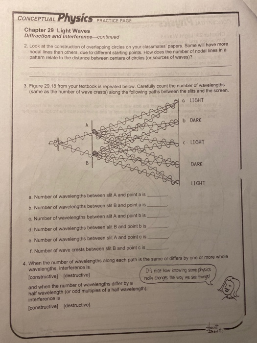 Solved CONCEPTUAL Physics PRACTICE PAGE Chapter 29 Light | Chegg.com