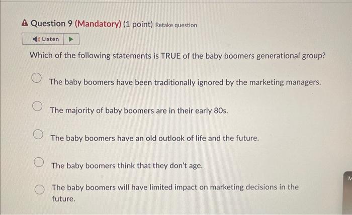 Solved A Question 9 (Mandatory) (1 point) Retake question | Chegg.com