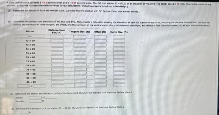 Solved probiem, da abt use rounded intermediate values in | Chegg.com