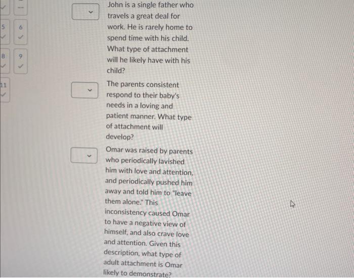 Solved Match the name of the type of attachment with the | Chegg.com