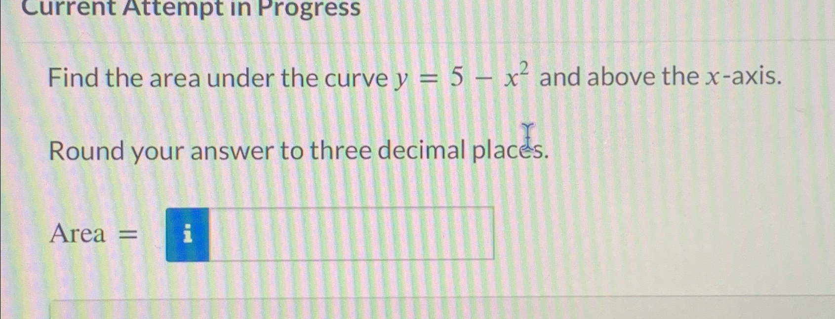 Solved Current Attempt in ProgressFind the area under the | Chegg.com