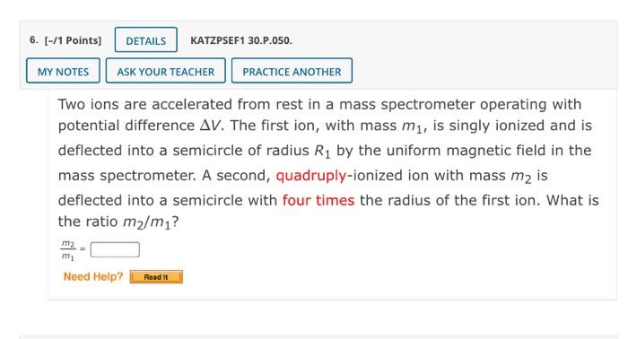 Solved 6. (-/1 Points) DETAILS KATZPSEF1 30.P.050. MY NOTES | Chegg.com Solved 6. (-/1 Points) DETAILS KATZPSEF1 30.P.050. MY NOTES | Chegg.com