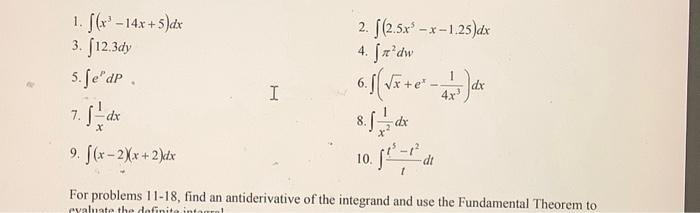 Solved 1 Intleftx 3 14 X5right D X 2 