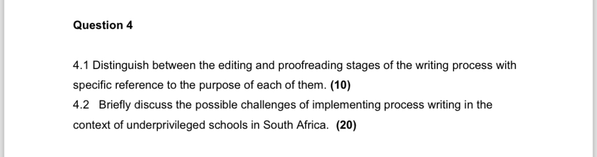 Solved Question 44.1 ﻿Distinguish between the editing and | Chegg.com