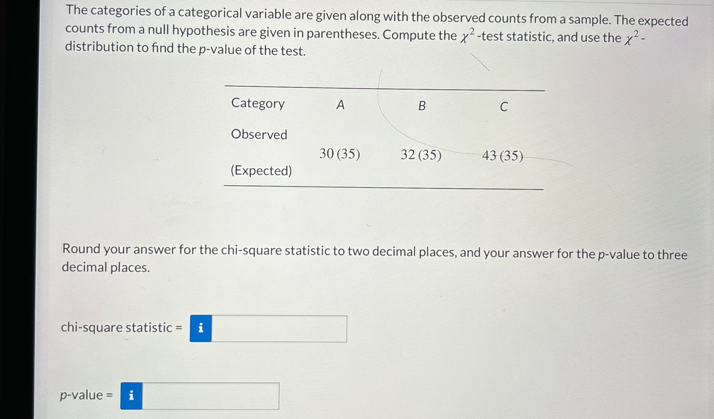 Solved The categories of a categorical variable are given | Chegg.com