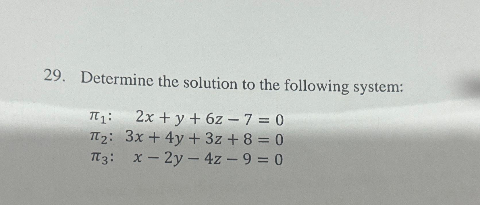 Solved Determine the solution to the following | Chegg.com