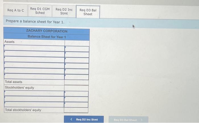 Solved Prepare an income statement for Year 1.Prepare a | Chegg.com