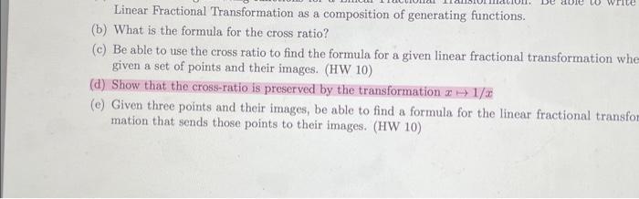 Linear Fractional Transformation as a composition of | Chegg.com
