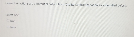 Solved Corrective actions are a potential output from | Chegg.com
