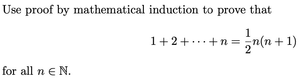 Solved Use proof by mathematical induction to prove | Chegg.com