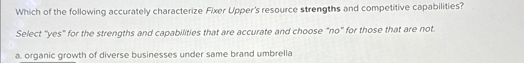 Solved Which of the following accurately characterize Fixer | Chegg.com