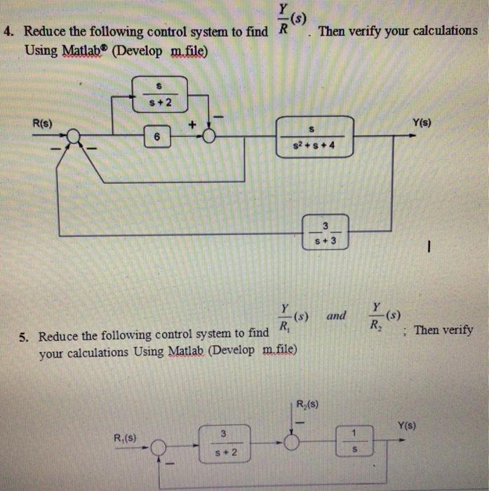 Solved Write Matlab ⊗ Commands To Reduce The Following Block