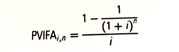 Solved 1 (1 + i)" PVIFA,n i | Chegg.com