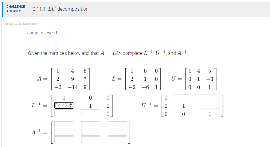 Solved Jump to level 1Given the matrices below and that | Chegg.com Solved Jump to level 1Given the matrices below and that | Chegg.com