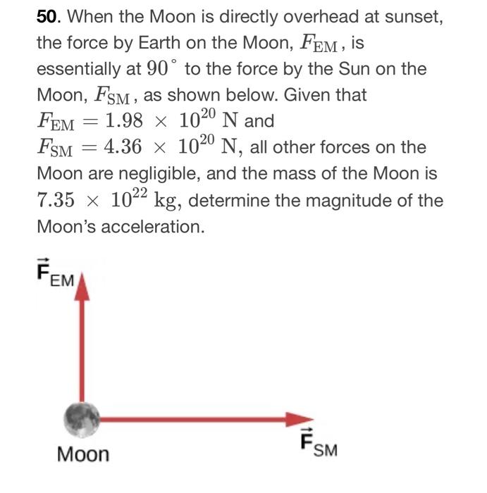 Solved 50. When the Moon is directly overhead at sunset, the | Chegg.com