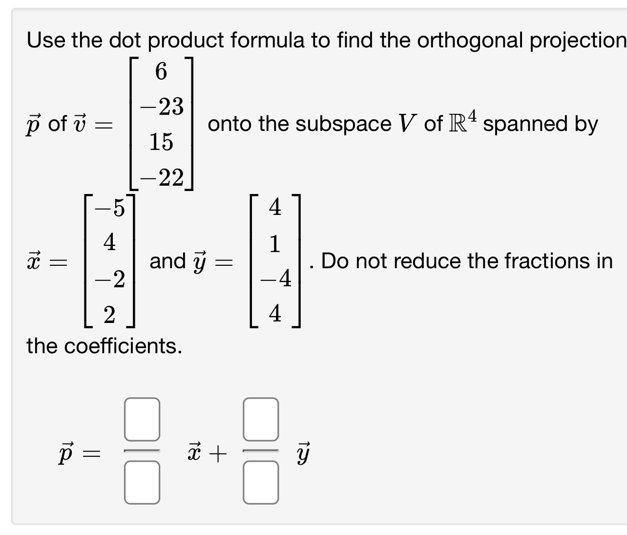 Use the dot product formula to find the orthogonal | Chegg.com