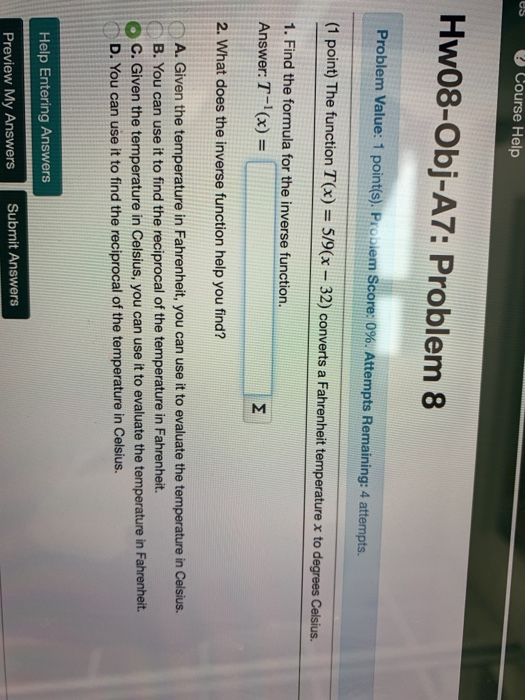 Solved Us Course Help Hw08 Obj A7 Problem 8 Problem Value 