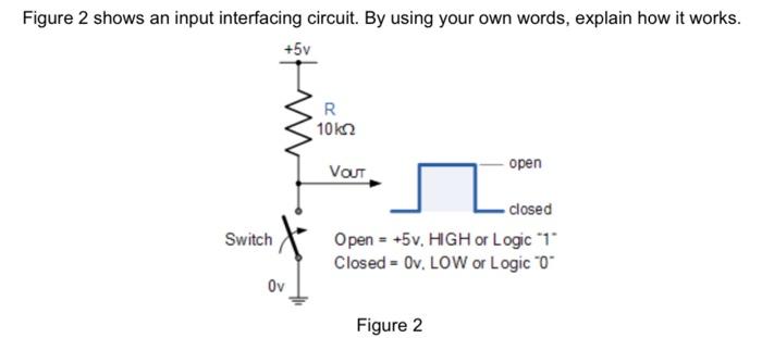 Solved Figure 2 shows an input interfacing circuit. By using | Chegg.com