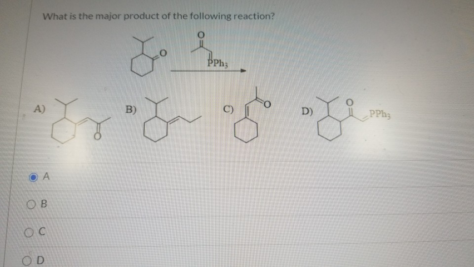 Solved What is the major product of the following reaction? | Chegg.com