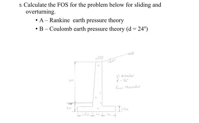 Solved 5. Calculate the FOS for the problem below for | Chegg.com