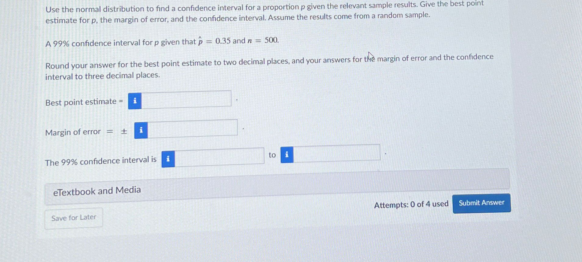 Use the normal distribution to find a confidence | Chegg.com