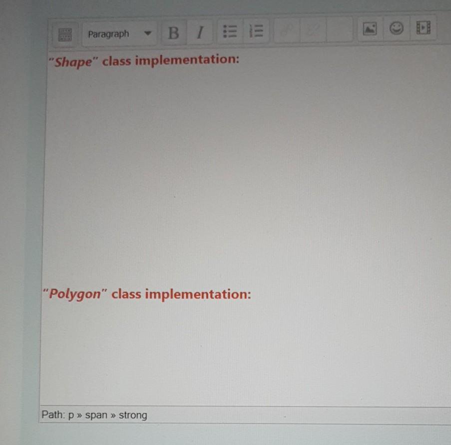 Solved Shape Make a class "Shape" that stores two values: | Chegg.com