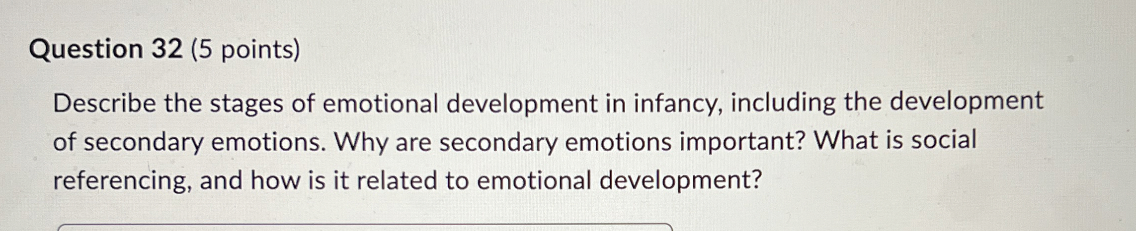 Solved Question 32 (5 ﻿points)Describe the stages of | Chegg.com
