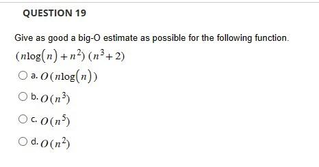 Solved Give as good a big-O estimate as possible for the | Chegg.com
