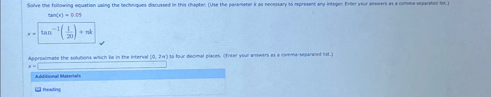 Solved Solve the following equation using the techniques | Chegg.com