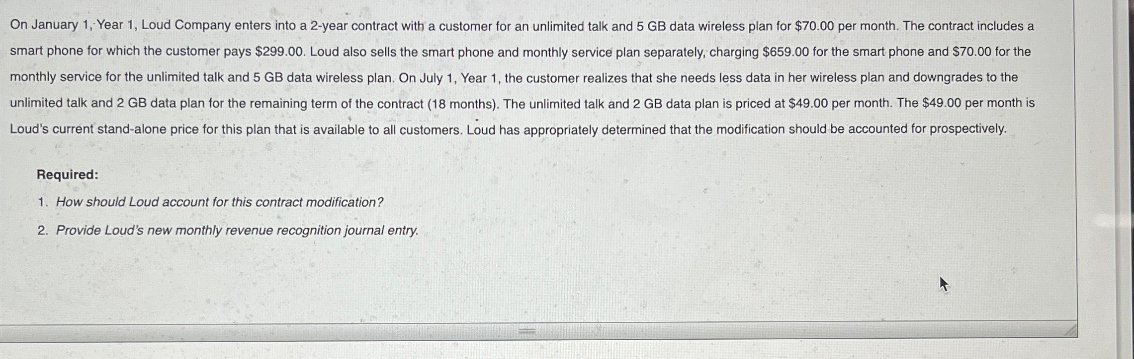 Solved On January 1,-Year 1, ﻿Loud Company enters into a | Chegg.com