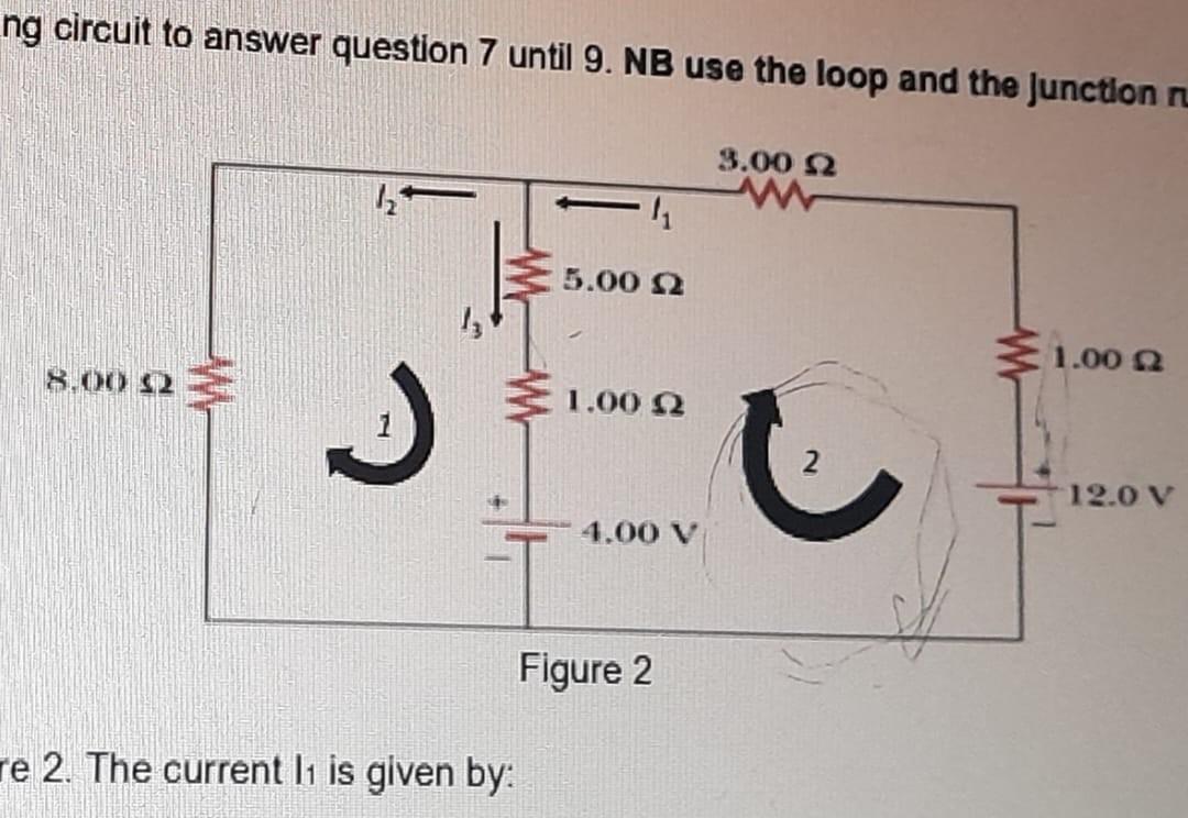 Solved ng circuit to answer question 7 until 9. NB use the | Chegg.com