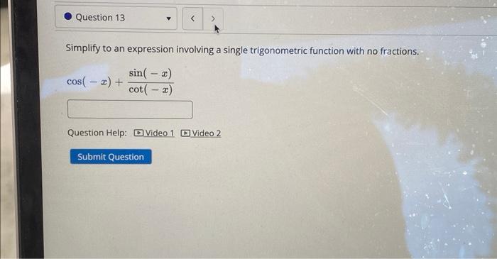 Solved Simplify to an expression involving a single | Chegg.com