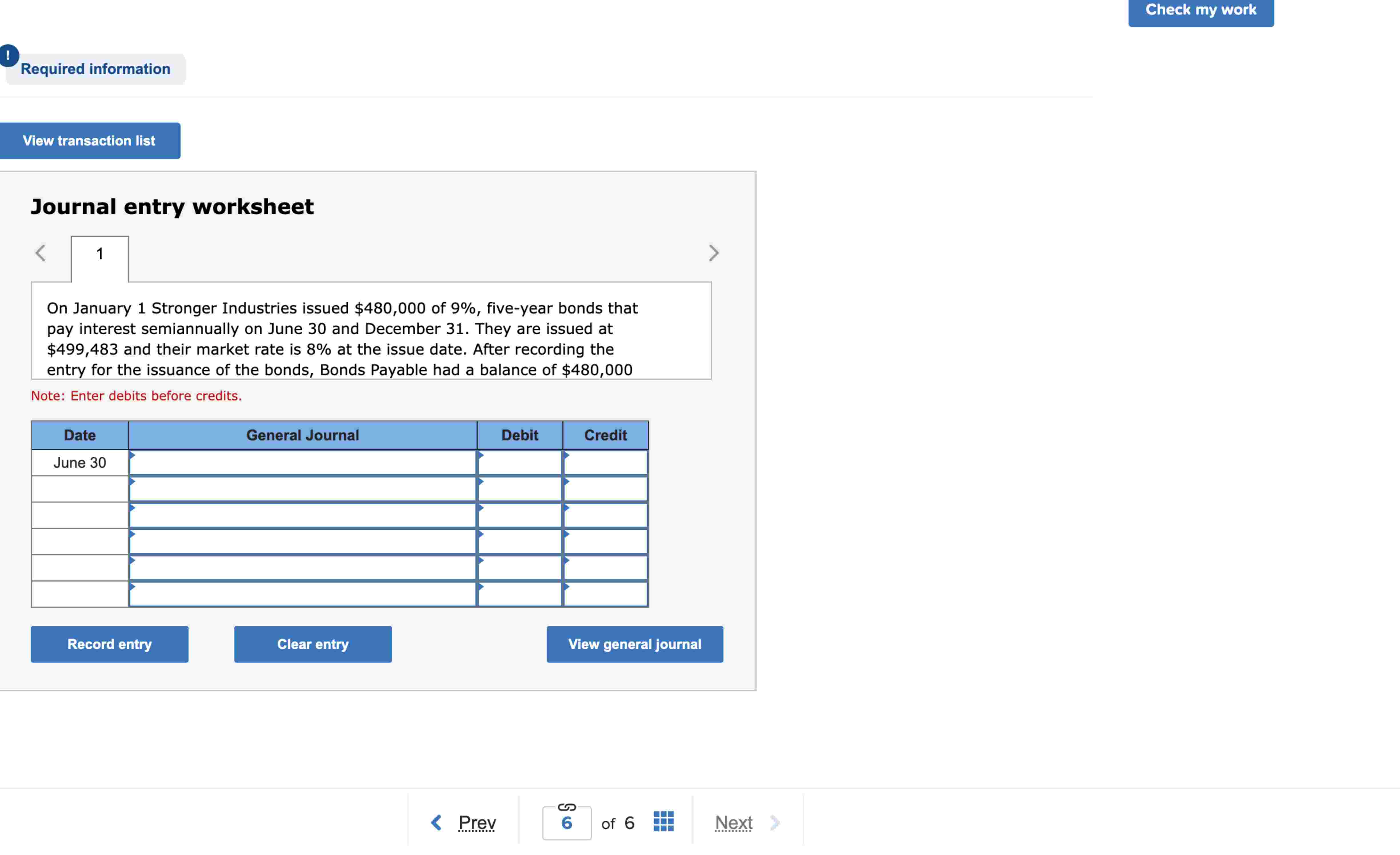Solved Journal entry worksheetOn January 1 ﻿Stronger | Chegg.com