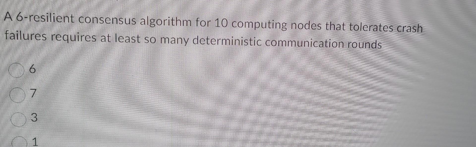 Solved A 6 Resilient Consensus Algorithm For 10 Computing 6107