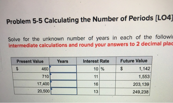 Solved Problem 5-2 Calculating Future Values (L01) For each | Chegg.com