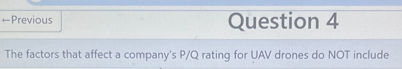 Solved larr PreviousQuestion 4The factors that affect a | Chegg.com