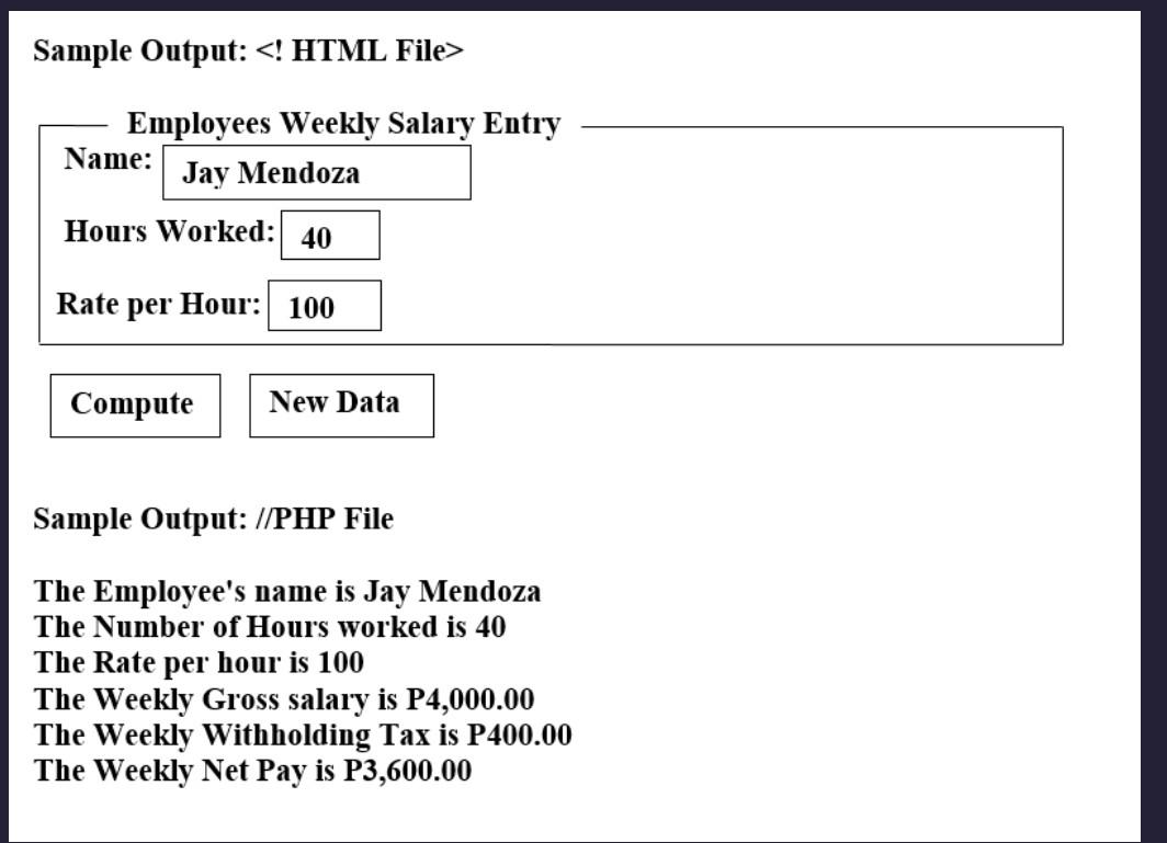 Solved Create a script that calculates an employee's weekly | Chegg.com